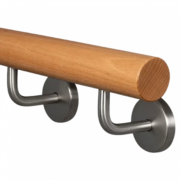 Handlauf Buche Rund | Maßgefertigt in DE - Handlauf Spezialisten